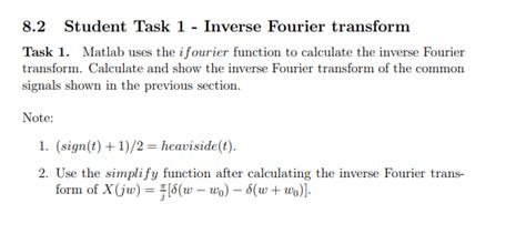 Solved Fourier Transform Matlab Uses The Fourier Chegg