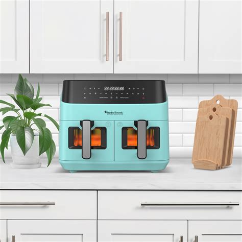 Двоен фритюрник с горещ въздух Turbotronic Xxl Tt Daf6 3000w 9 литра Регулируем термостат 50