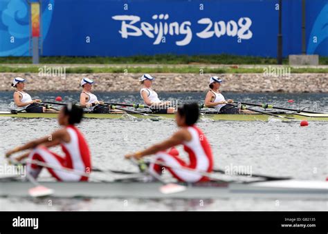 Great Britains Womans Quadruple Scull Rowing Team Right Left