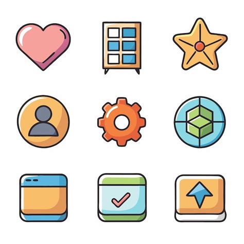 Premium Vector Image Icon Ui Set