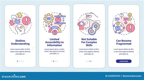 Microlearning Disadvantages Loop Infographic Template Vector Illustration