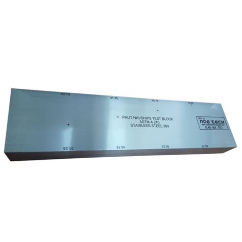 ASTM E2491 Phased Array Assessment Block Aluminum Metric Version PAUT