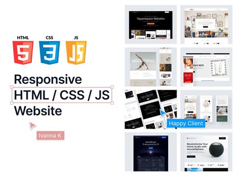 responsive html css website figma to html custom design and