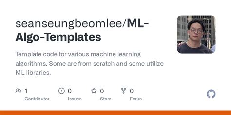Github Seanseungbeomleeml Algo Templates Template Code For Various Machine Learning