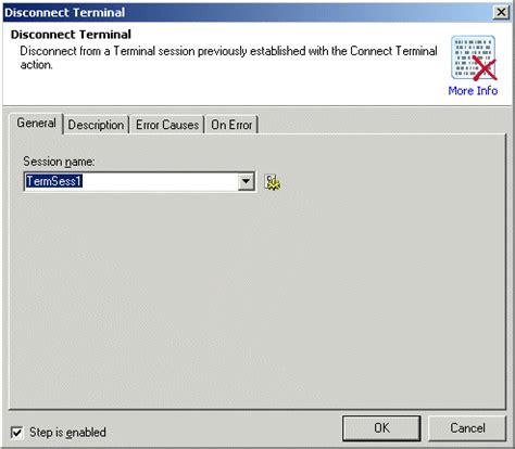 Disconnect Terminal Action
