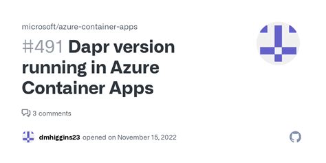 Dapr Version Running In Azure Container Apps Issue Microsoft Azure Container Apps GitHub