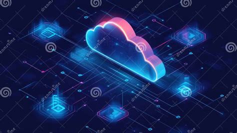 Cloud Api Integration Illustration Showing Cloud Api Integration With Data Streams And Digital