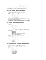 Bio 100 Lab Exam 3 Study Guide Exam3StudyGuide Everythingsaidinlabandinyourmanualisfairgame