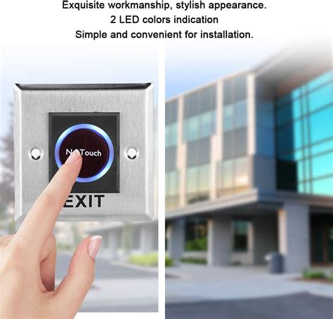 Infrared Sensor Switch DC V Contactless No Touch Door Exit Button With Backlight For Access