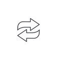 Leaf Green Eco Thin Line Icon Linear Royalty Free Vector