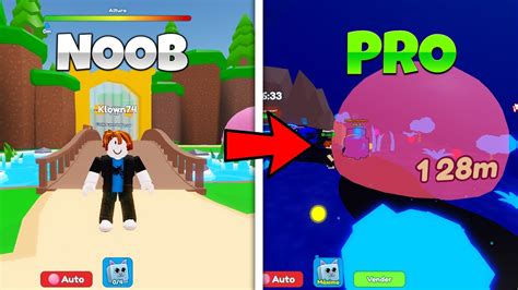 Noob A Pro En Bubble Gum Clicker Roblox Youtube