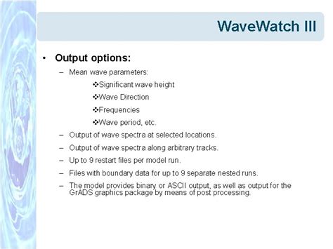 Operational Forecasting Wave Models Wave Watch Iii Tolman