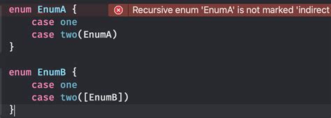 Inconsistent Swift Compiler Behaviours For Enum Definitions Using