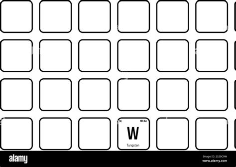 Tungsten W Periodic Table Element With Name Symbol Atomic Number And Weight Transition