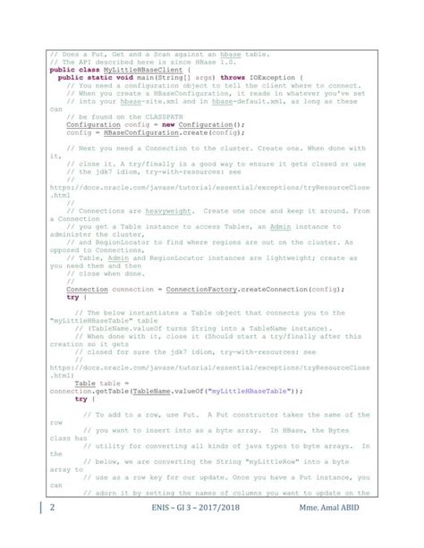 Tp2 Big Data Hbase Pdf Databases Computer Software And Applications