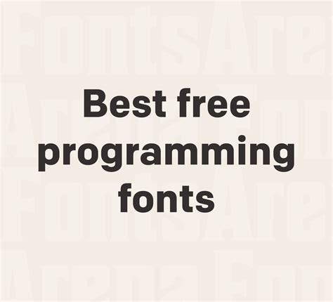 Best Free Programming Fonts — Fontsarena