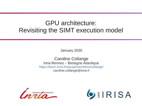 pdf gpu architecture revisiting the simt execution model · gpu