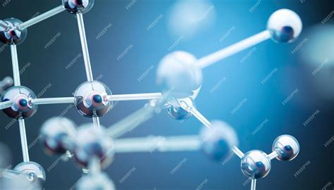Premium Ai Image Science Background With Molecula And Atom Model Abstract Nano Molecular Structure