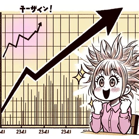 A Graph Showing A Rapid Increase With An Arrow As An Anime Gir Blank