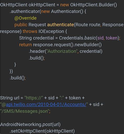calling twilio api doesnt work it returns only com androidnetworking error anerror · issue 120