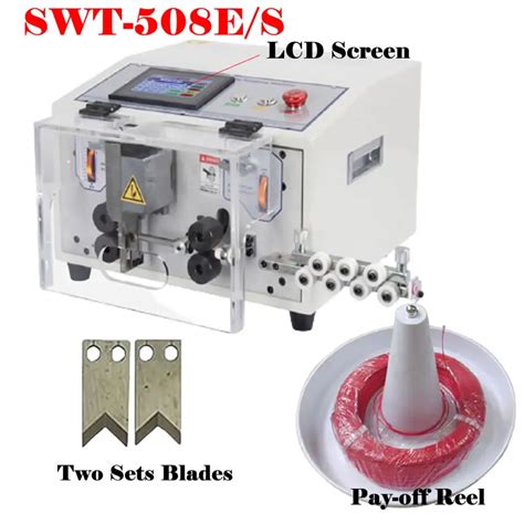 컴퓨터 자동 와이어 스트리퍼 Swt 508e Es 필링 스트리핑 커팅 머신 01 ~ 8mm2 Awg28 Awg8 터치 스크린