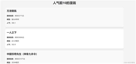 爬虫项目 正则多线程抓取腾讯动漫Flask展示数据