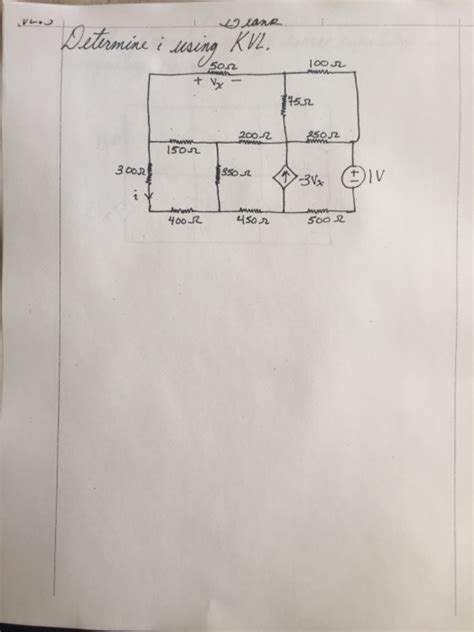 Solved Determine I Using KVL Chegg Com