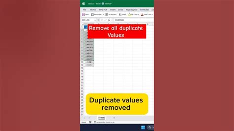 Remove Duplicate Values Excel Excelfunction Exceltips Youtube