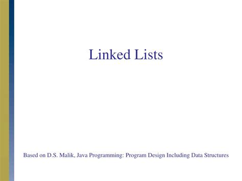 Ppt Linked Lists Based On Ds Malik Java Programming Program Design Including Data