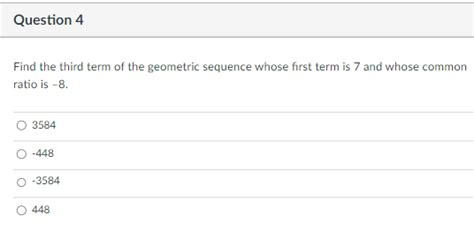 solved find the third term of the geometric sequence whose