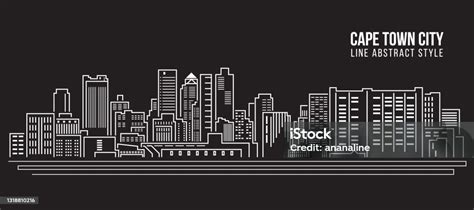시티스케이프 빌딩 라인 아트 벡터 일러스트 디자인 케이프 타운 시티 도시 경관에 대한 스톡 벡터 아트 및 기타 이미지 도시 경관 디자인 벡터 Istock