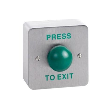 CDVI RTE SSD Stainless Steel Green Dome Exit Button Surface Mount The Door Access Company