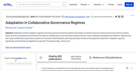 Adaptation In Collaborative Governance Regimes