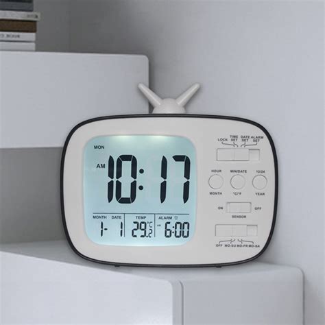 Lcd Digital Desk Alarm Clock Bedroom Bedside Snooz Grandado