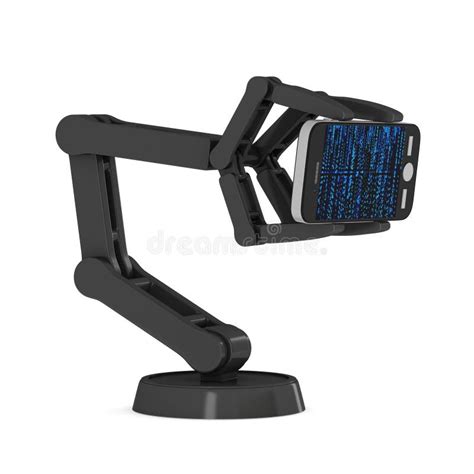 Robotic Arm With Binary Code 3d Stock Illustration Illustration Of Coding Digital 135868331