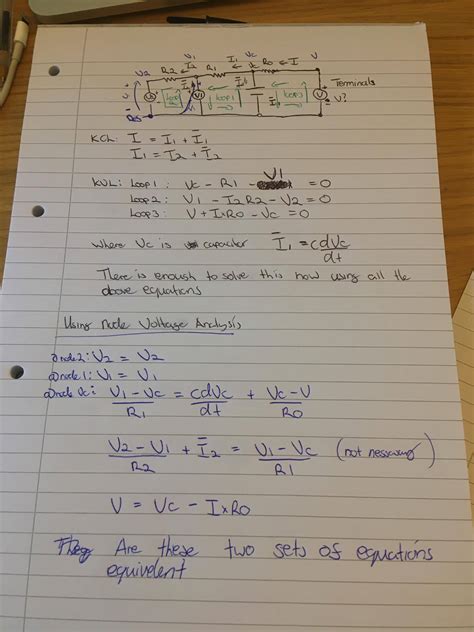 Circuit Analysis Node Method Vs Simple KVL And KCL Equations Difference Electrical
