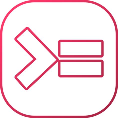 Equal To Greater Than Symbol Generic Gradient Outline Icon