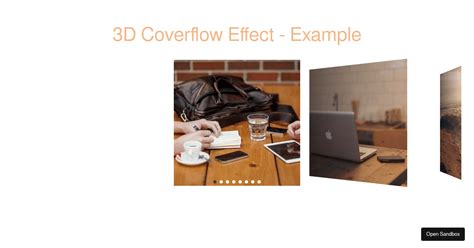 D Coverflow Effect Example Codesandbox