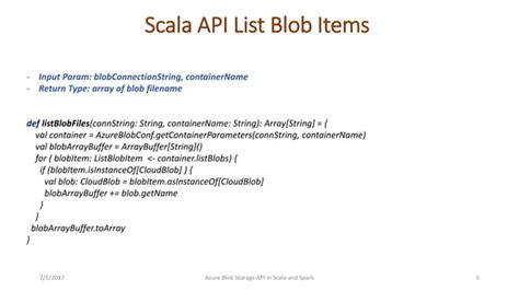 azure blob storage api for scala and spark pptx data storage and warehousing computing