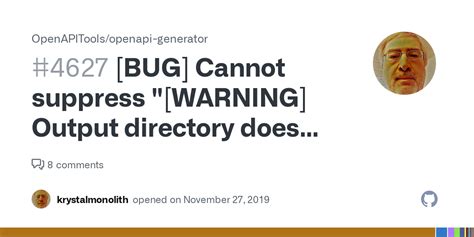 Bug Cannot Suppress Warning Output Directory Does Not Exist Or Is Inaccessible No File