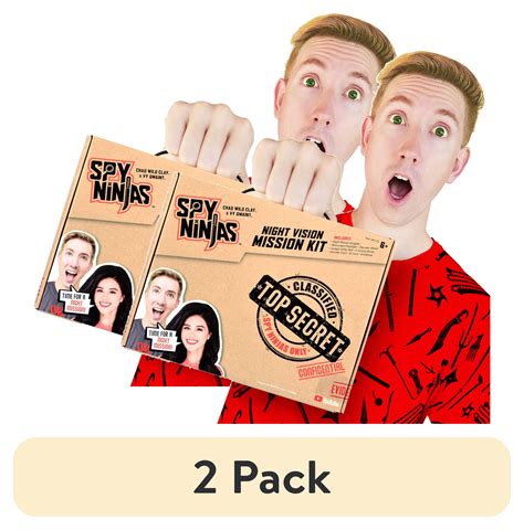 2 Pack Spy Ninjas 11 Piece Night Vision Mission Kit By Chad Wild Clay And Vy Qwaint With Night