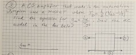 Solved Cs Amplifier Question I Have Answered This Myself