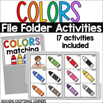 Colors File Folder Activities By Reaching Exceptional Learners LeCha Brown