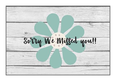 Sorry We Missed You Template Free Printable Customizable Apology