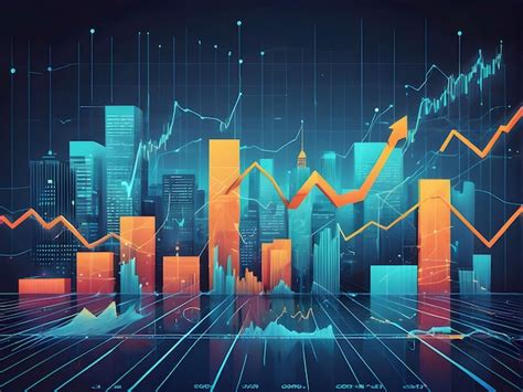 A Colorful Graphic Of A Financial Graph With A Graph And Graphs