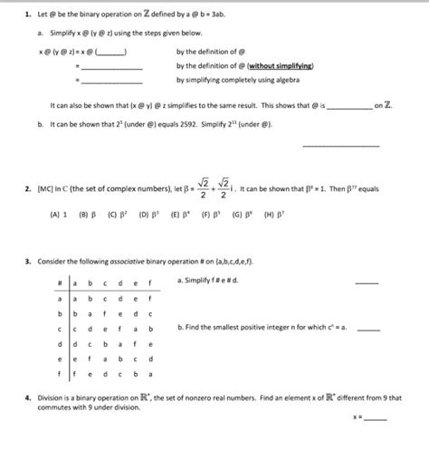 Solved 1 Let Be The Binary Operation On Z Defined By Ab