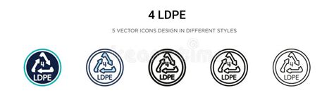 4 Ldpe Icon In Filled Thin Line Outline And Stroke Style Vector Illustration Of Two Colored