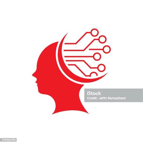 디지털 추상 아이콘 인간의 머리 기술 로고 벡터 디자인 영감 0명에 대한 스톡 벡터 아트 및 기타 이미지 0명 3차원 형태 개념 Istock