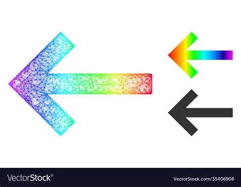 Spectrum Net Gradient Left Arrow Icon Royalty Free Vector