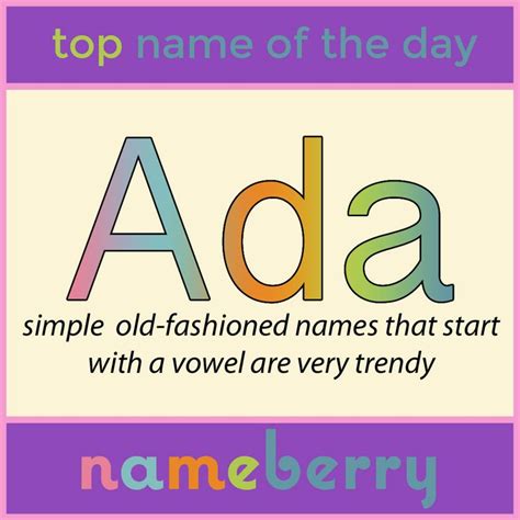 Ada Baby Name Meaning Origin And Popularity Cool Baby Names Baby